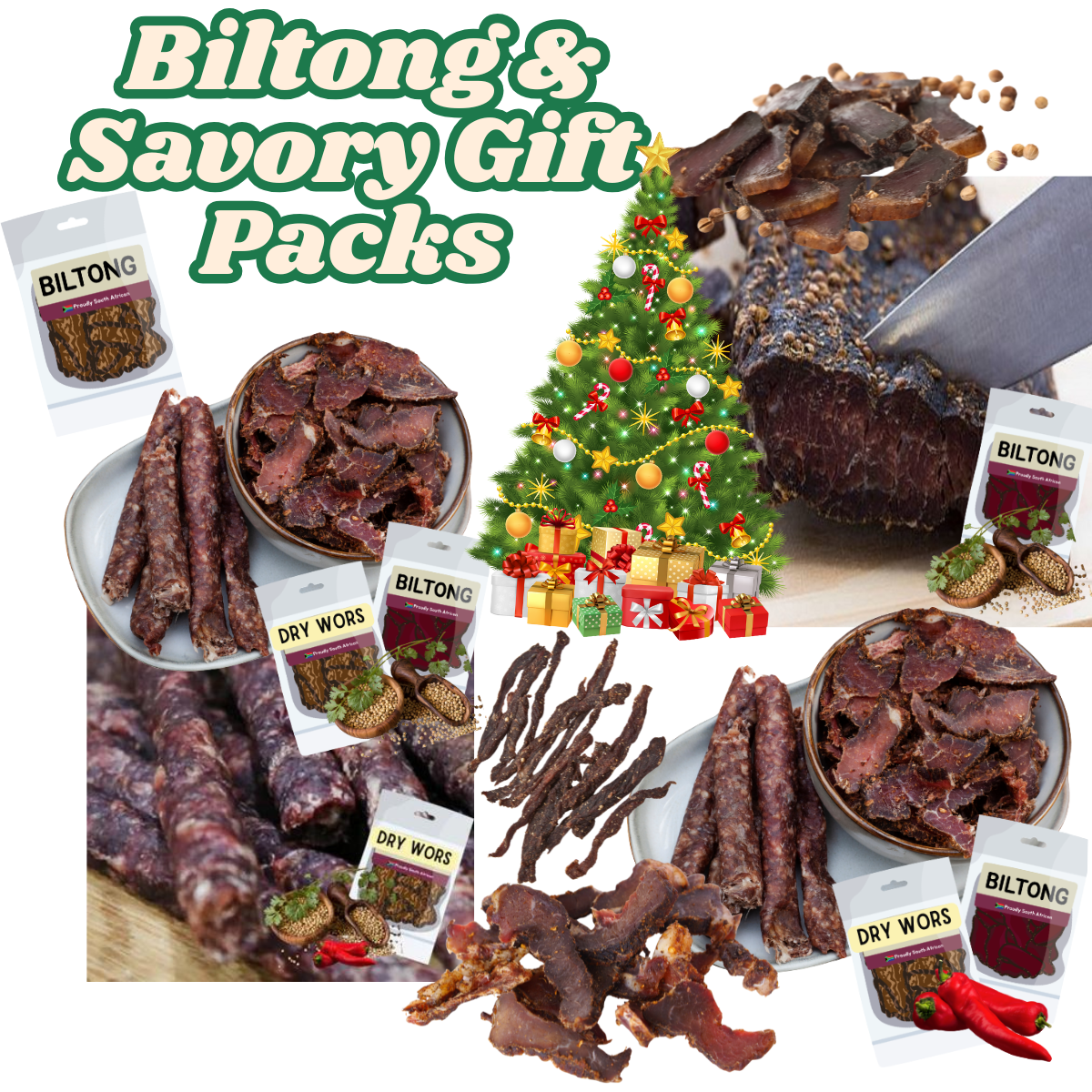 Biltong and Savory Gift Packs – Gourmet Meat Snack Hampers – The Yum ...