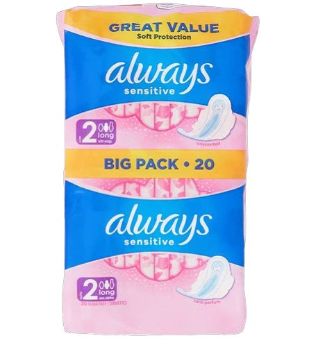 Always Sensitive Big Pack 20 Size 2 – The Yum Family Shop