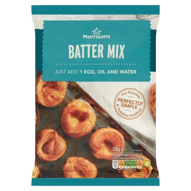 Yorkshire Pudding Batter Mix 128g Morrisons – Classic British Bake Ess ...